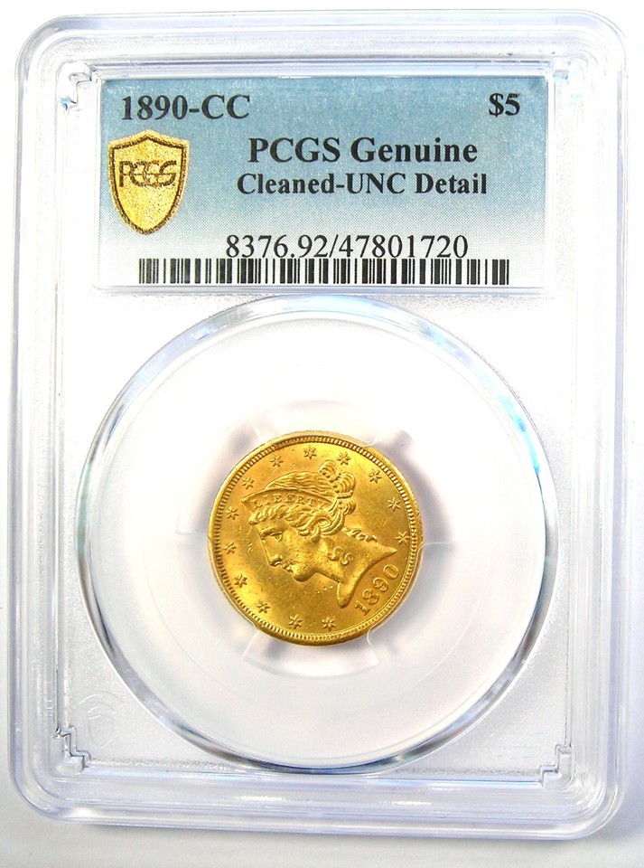 1890-CC Liberty Gold Half Eagle $5 Coin - PCGS Uncirculated Details ...