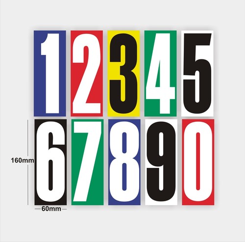Durable laminated Kart Race Numbers, Slim Style, printed and. Karting ...