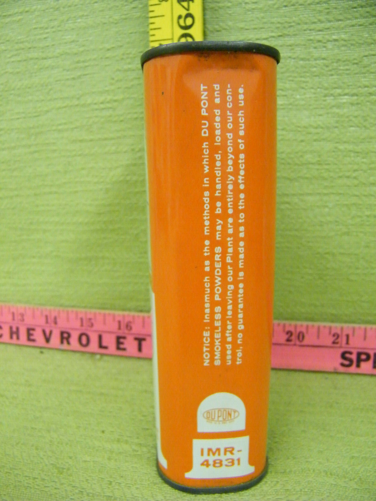 Vintage DuPont IMR-4831 Smokeless Powder Canister, Empty | eBay