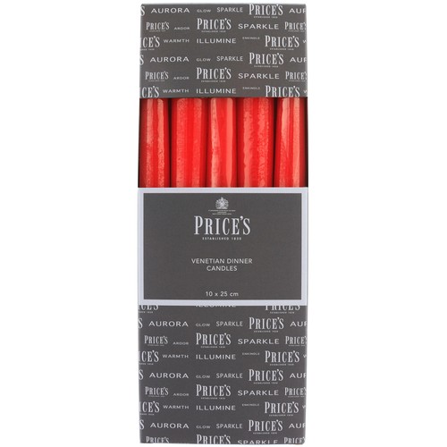 Pointu Price's Bougie - sans Fumée 7hr Brûler Dîner Prix 10x Rouge ...