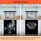 Cooker Hood Downdraft Extractor 60 cm Kitchen Island Retractable Steel ...