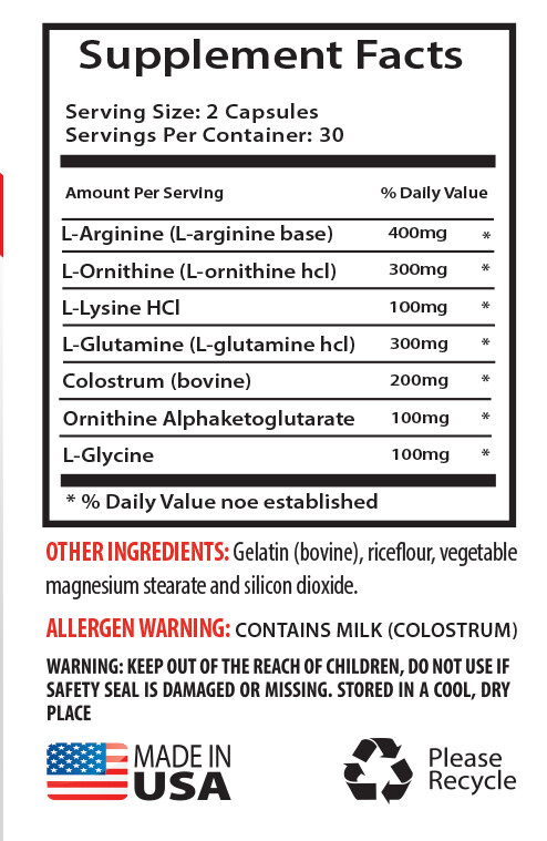 Potency Tonic Supplement - Muscle Builder XXL 1500mg - L-Ornithine ...