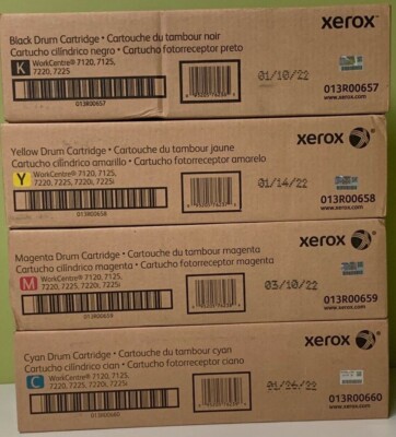 Genuine Set Xerox 013R00657 013R00658 013R00659 013R00660 Drum ...