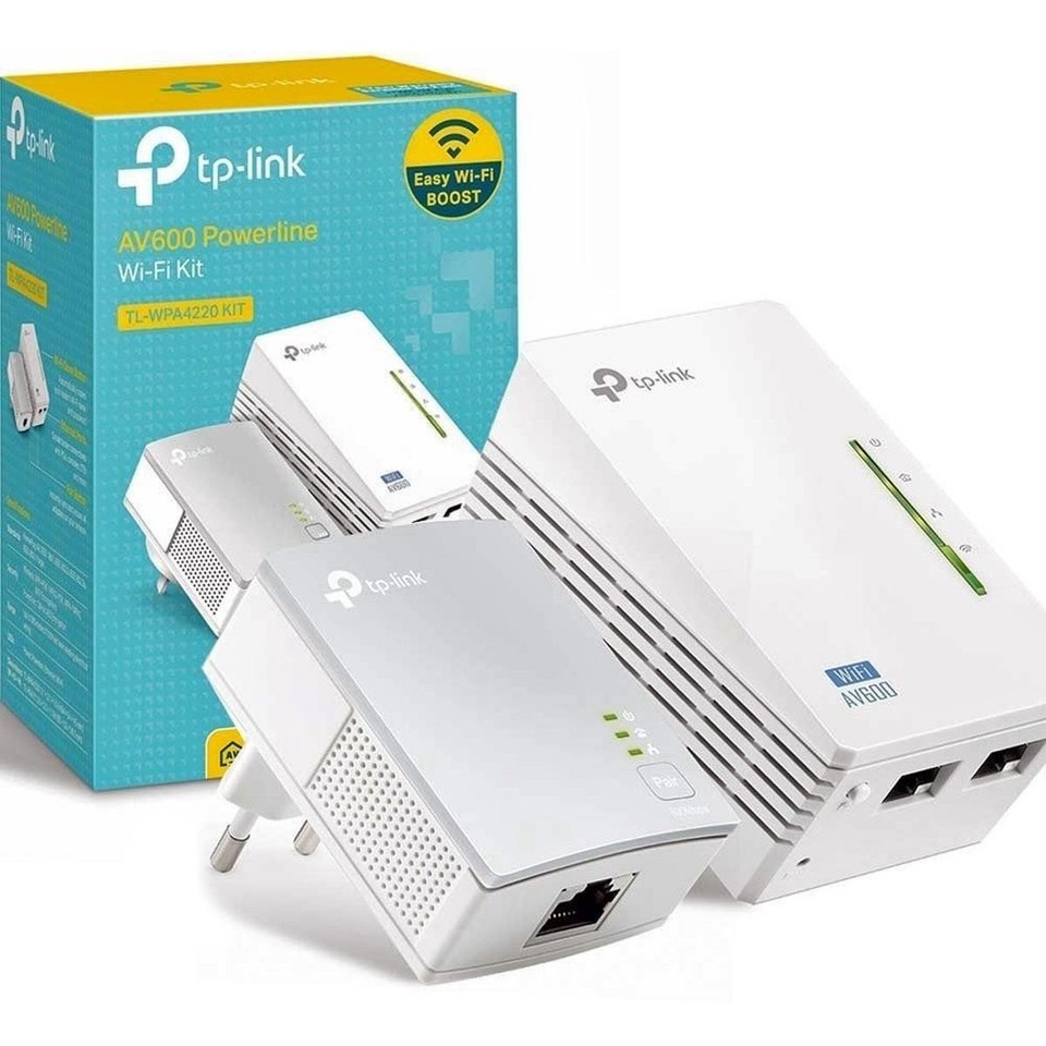 TP-LINK AV600 Powerline Wi-Fi Kit TL-WPA4220 Network Adapter Extender ...