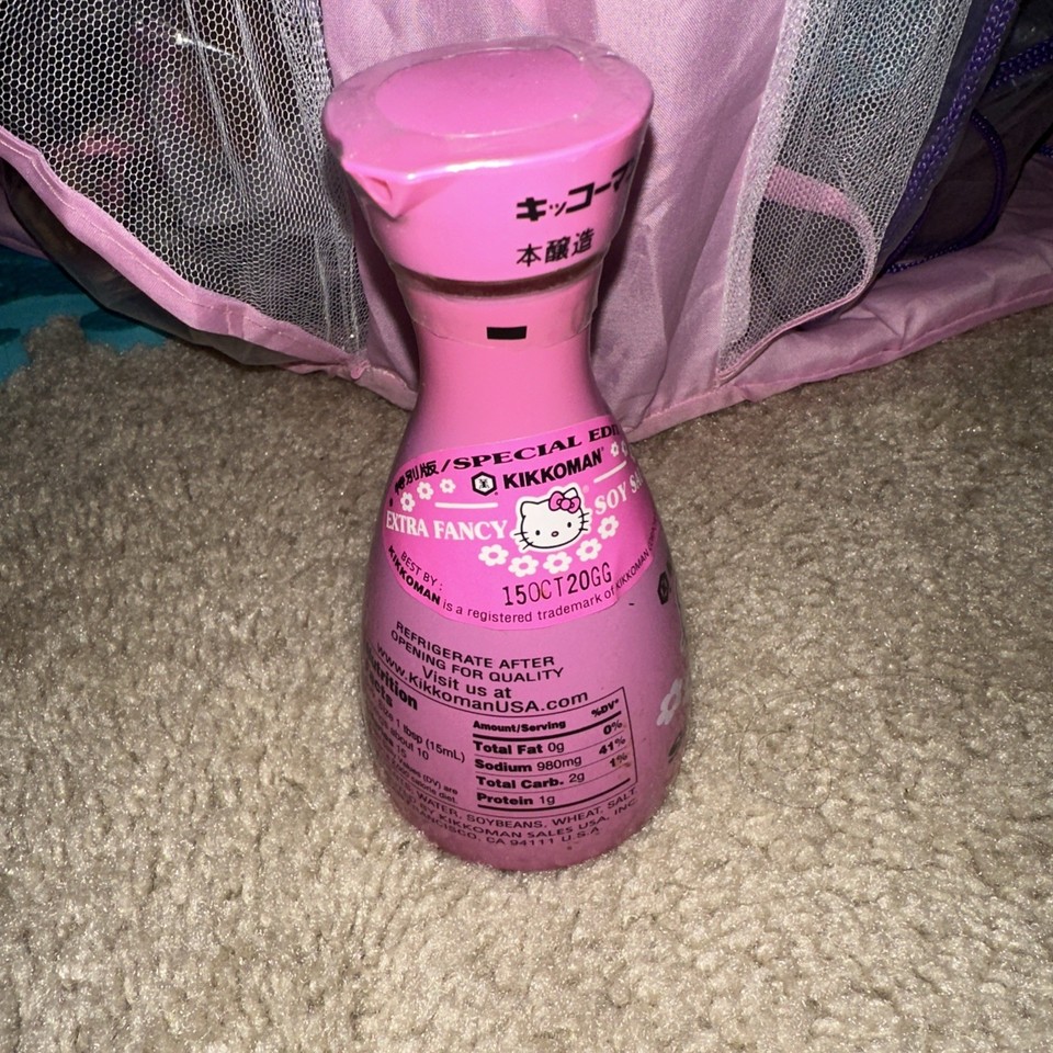Hello Kitty x Kikkoman Limited Edition PINK Soy Sauce NEW | eBay