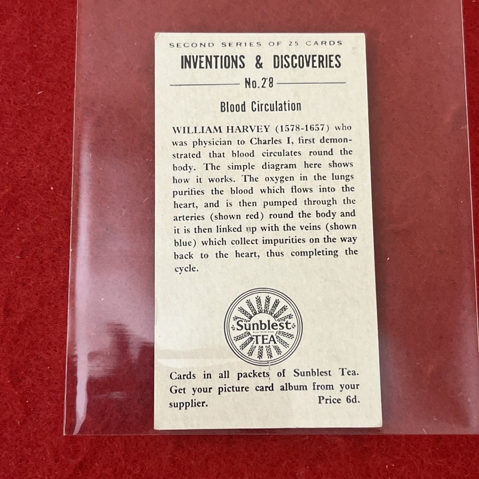 1960 Sunblest “Inventions & Discoveries” BLOOD CIRCULATION - WILLIAM ...