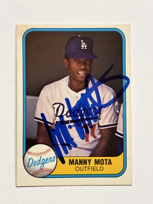 Manny Mota Dodgers Signed 1981 Fleer Baseball Card #141 [0819] | eBay