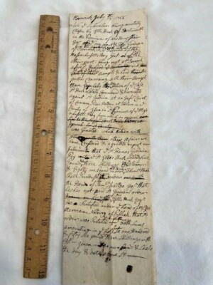 1748 Berwick ME Salem MA trial notes Colonial document Judge Joseph ...