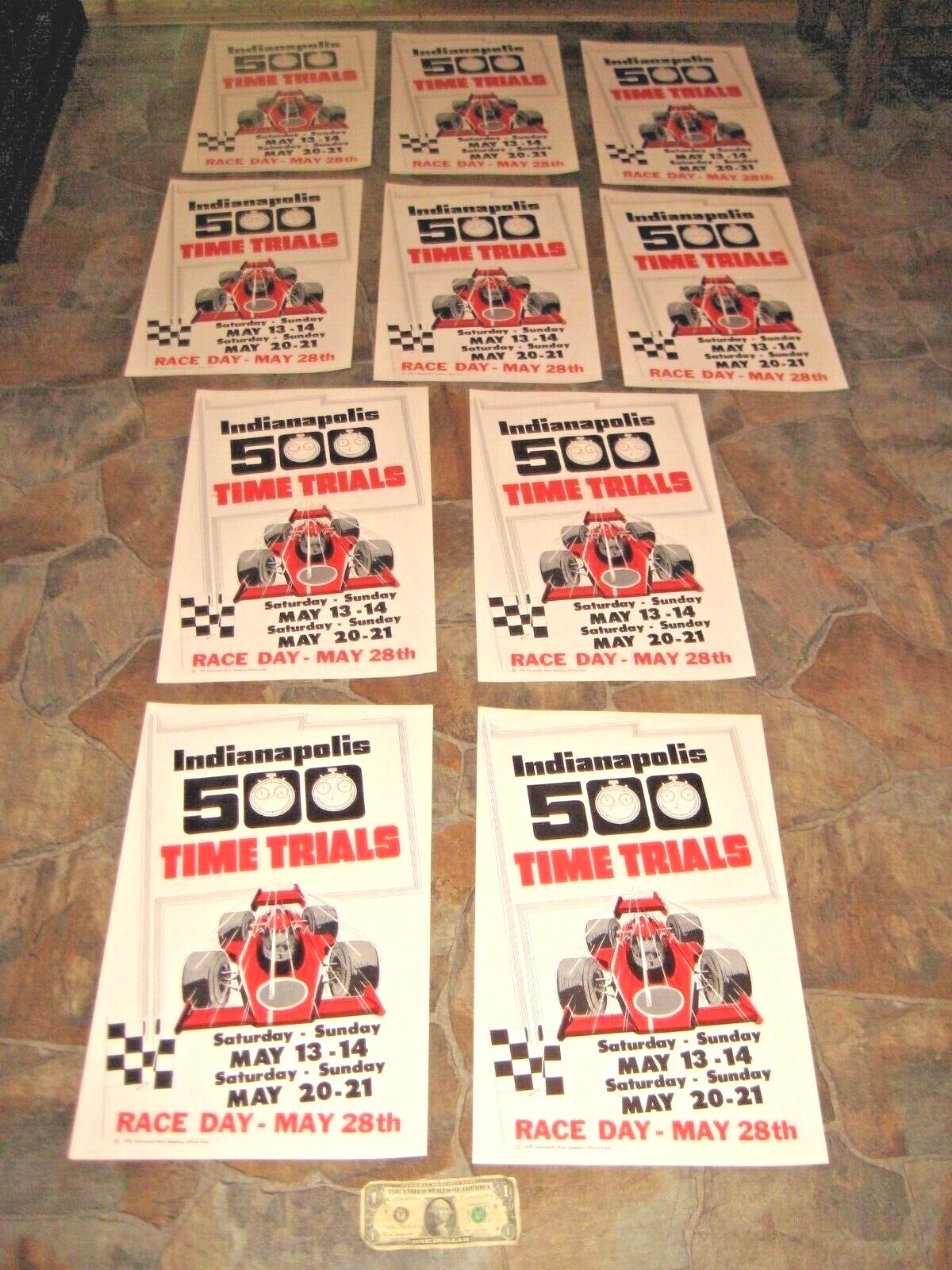 Lot 10 Original Vintage 1978 Indianapolis 500 Indy Time Trials Race Car ...