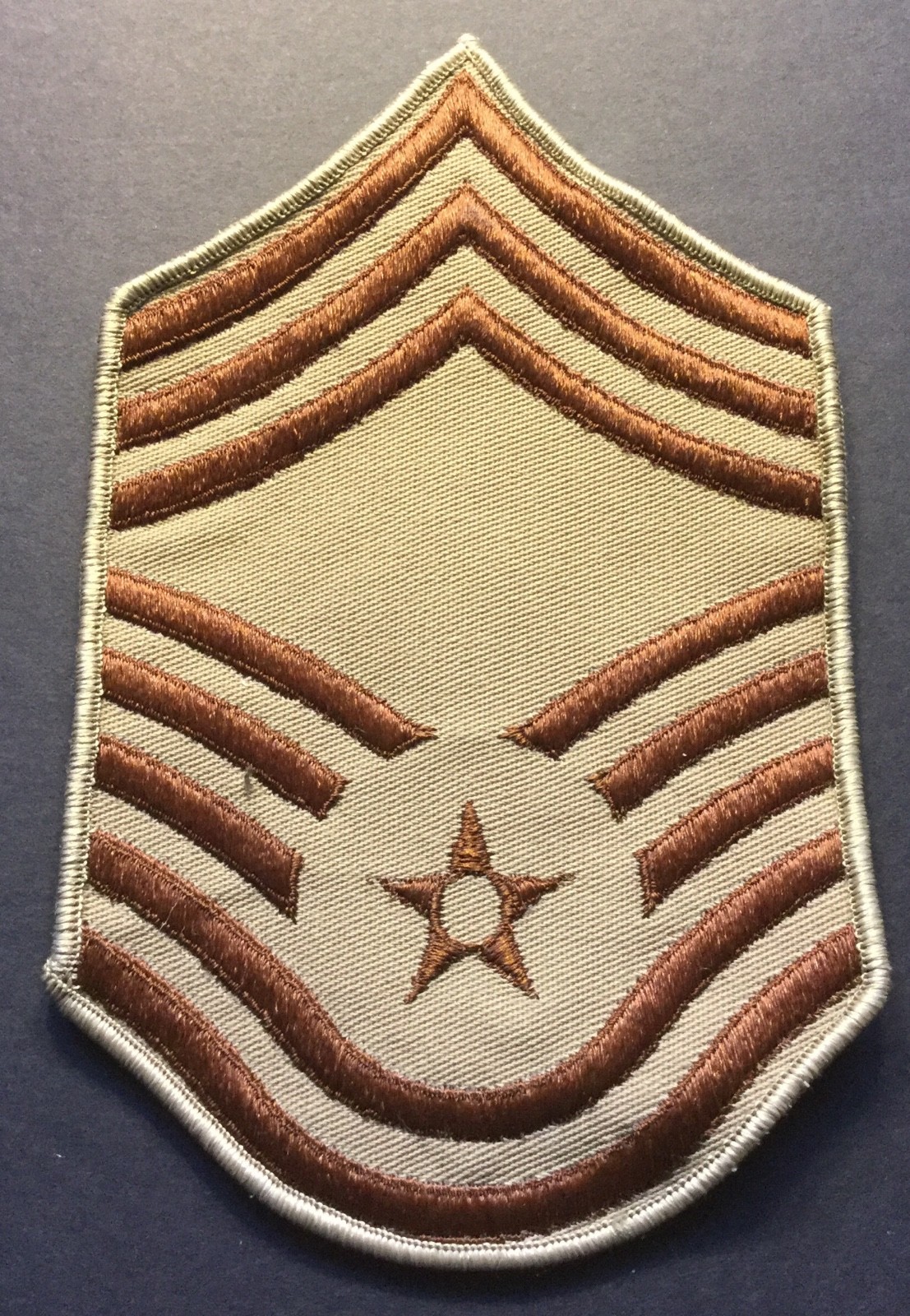 USAF CHIEF MASTER SERGEANT CMSgt E-9 DCU DESERT 4” Rank Patch Air Force ...
