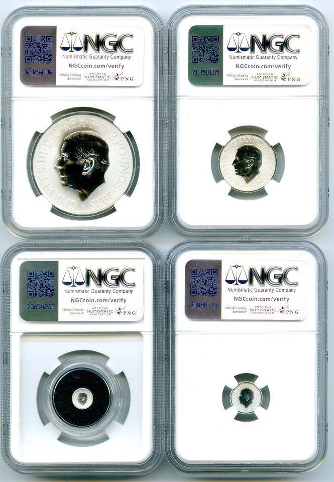 2025 GREAT BRITAIN SILVER REVERSE PROOF NGC PF70 BRITANNIA 4-COIN SET ...
