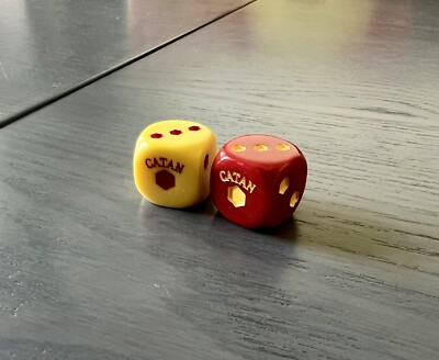 Catan 3D Edition | Deluxe Red And Yellow 6 Sided Dice | Official Game ...