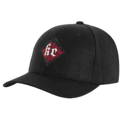 Kelly Clarkson Mens KC Ornate Logo Patch Black Baseball Cap Hat New L ...