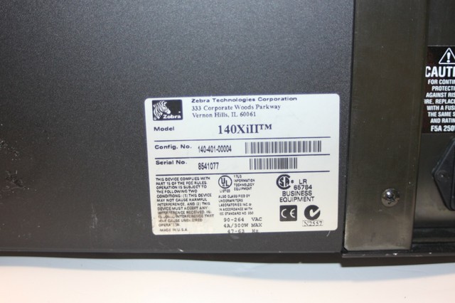 140-401-00004 Zebra 140xiii Barcode Label Printer 203 DPI for sale ...