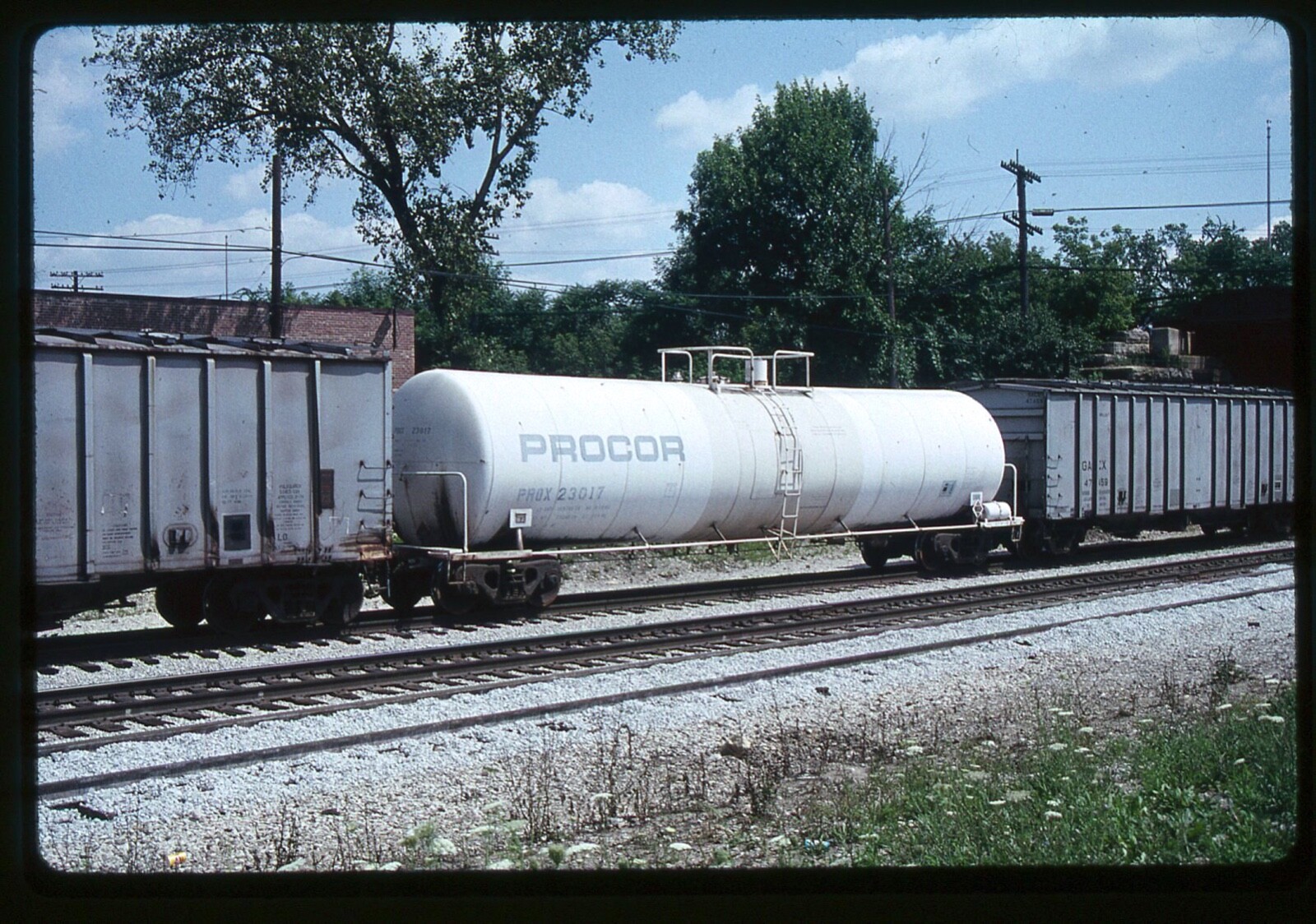 Railroad Slide - Procor PROX #23017 Tank Car 1992 Congress Park IL ...