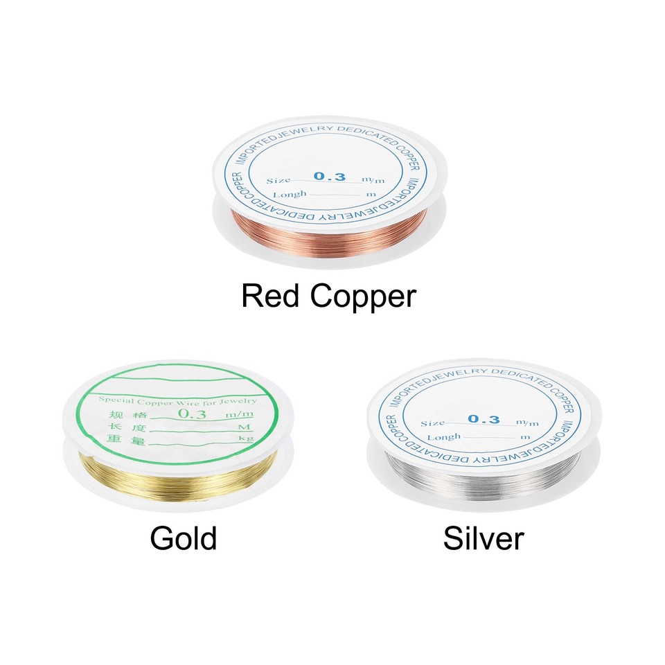 1pcs Craft Wire Beading Copper Wires for Jewelry Production(Gold)-0.4mm ...