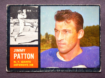 Jimmy Patton #112 Topps 1962 Football Card (New York Giants) | eBay