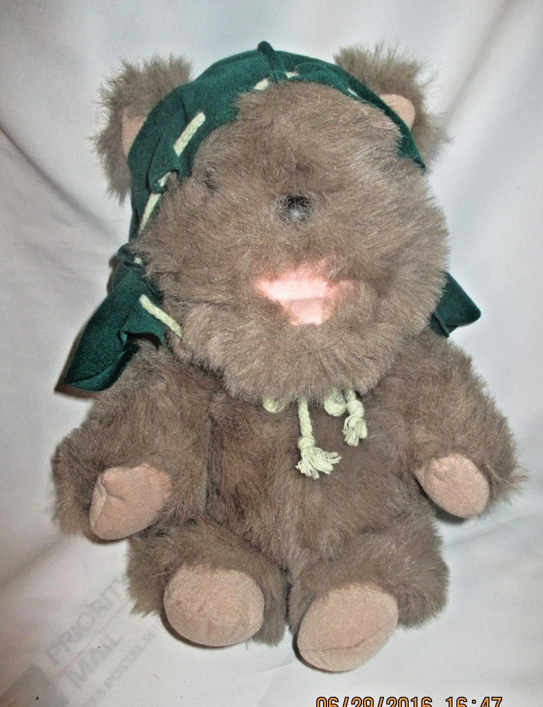 EWOK PUPPET STAR WARS PLUSH with Hood, VINTAGE DISNEY LUCASFILM, 12 ...