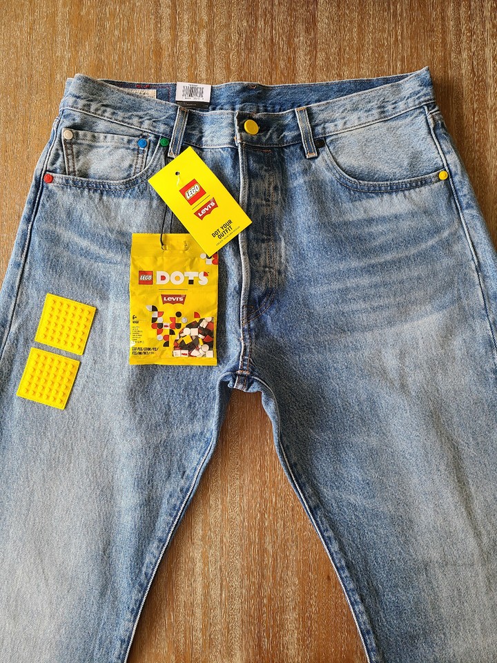 NEW Men's Levi's X LEGO 501 Authentic Straight Fit Jeans Denim 33x32 ...