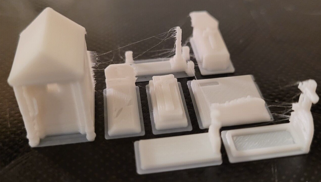 HO Scale Cemetery Graveyard Tombstones Railroad Train Models 8 Pieces ...