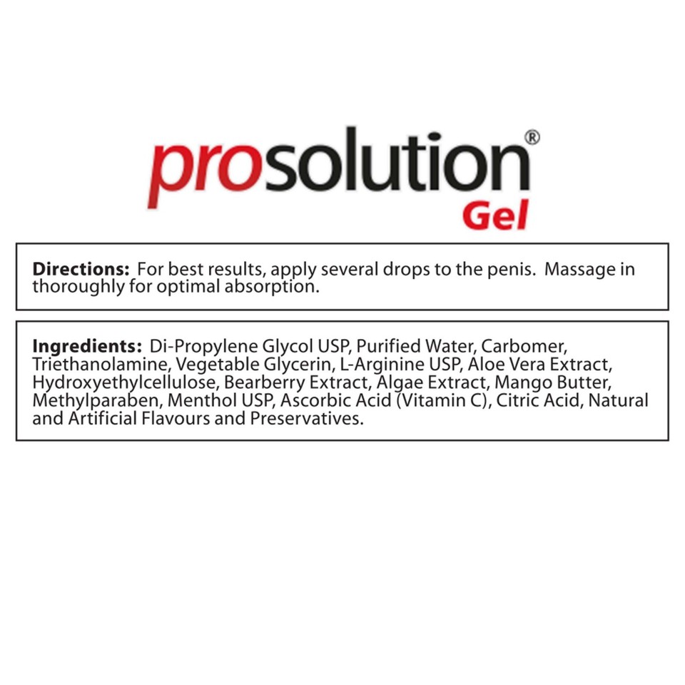 ProSolution Gel – 1 Tube | Water-Based Personal Gel | Discreet FAST ...