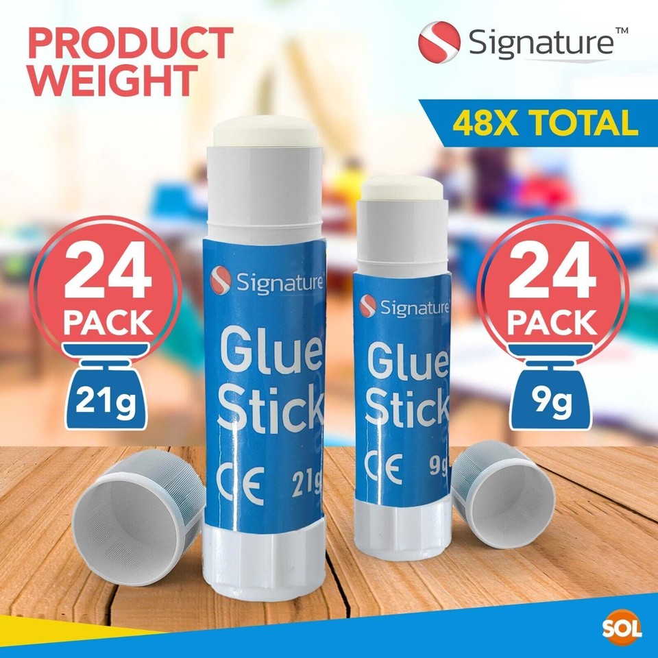 16-48pk Kids Glue Sticks School 9g 21g Washable Non Toxic Home Office ...