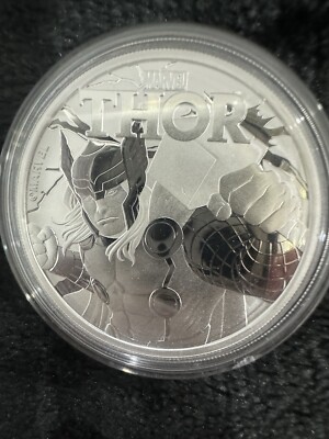 2018 - THOR - MARVEL COMICS SILVER 1 oz coin .999 BU TUVALU $1 ONLY ...