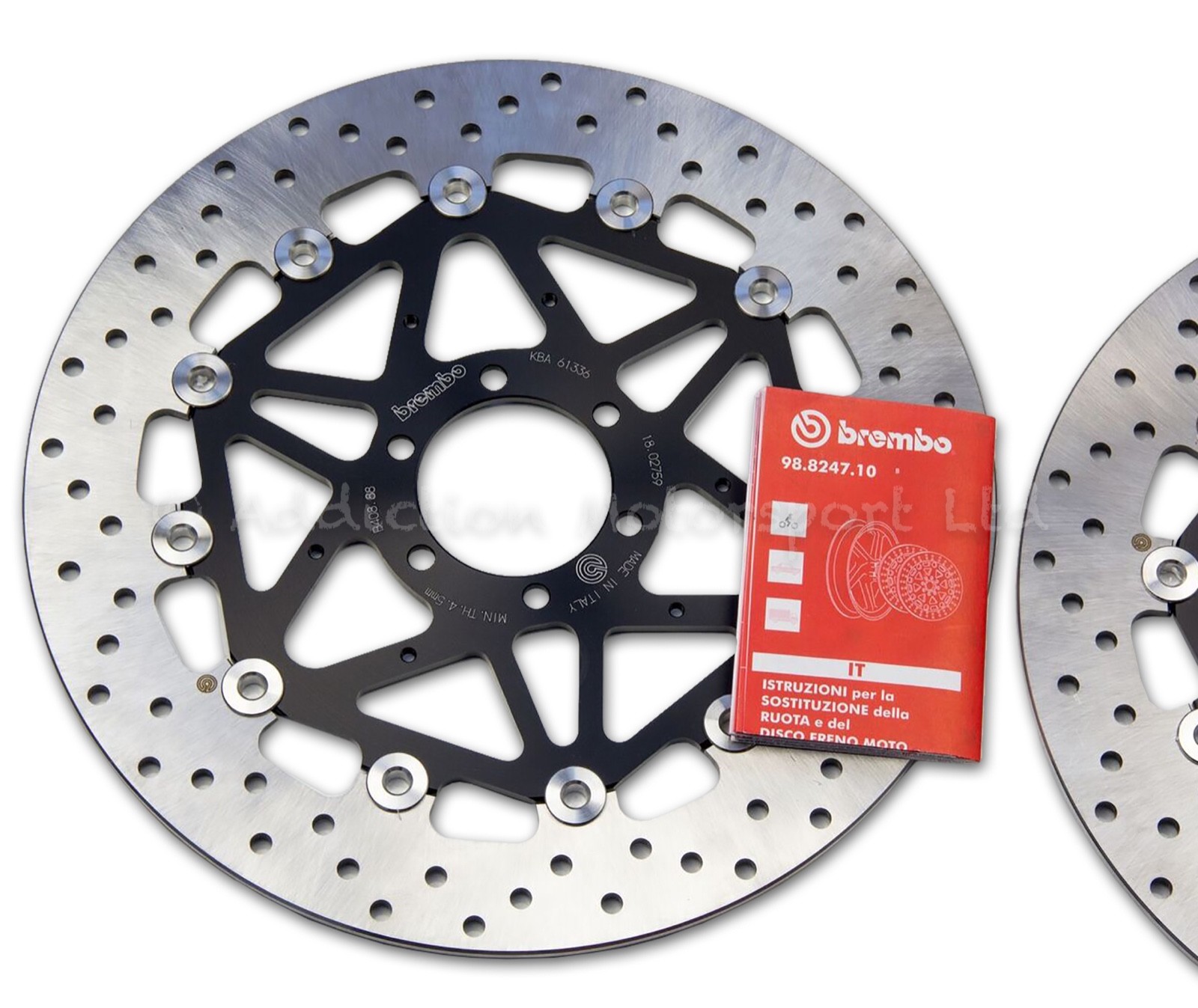 Brembo Serie ORO 320mm Floating Front Brake Discs BMW S1000RR 2008-2018 ...