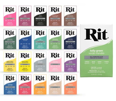 Rit Dye All Purpose Powder Dye For Fabric Cotton Wool Nylon Silk Linen ...