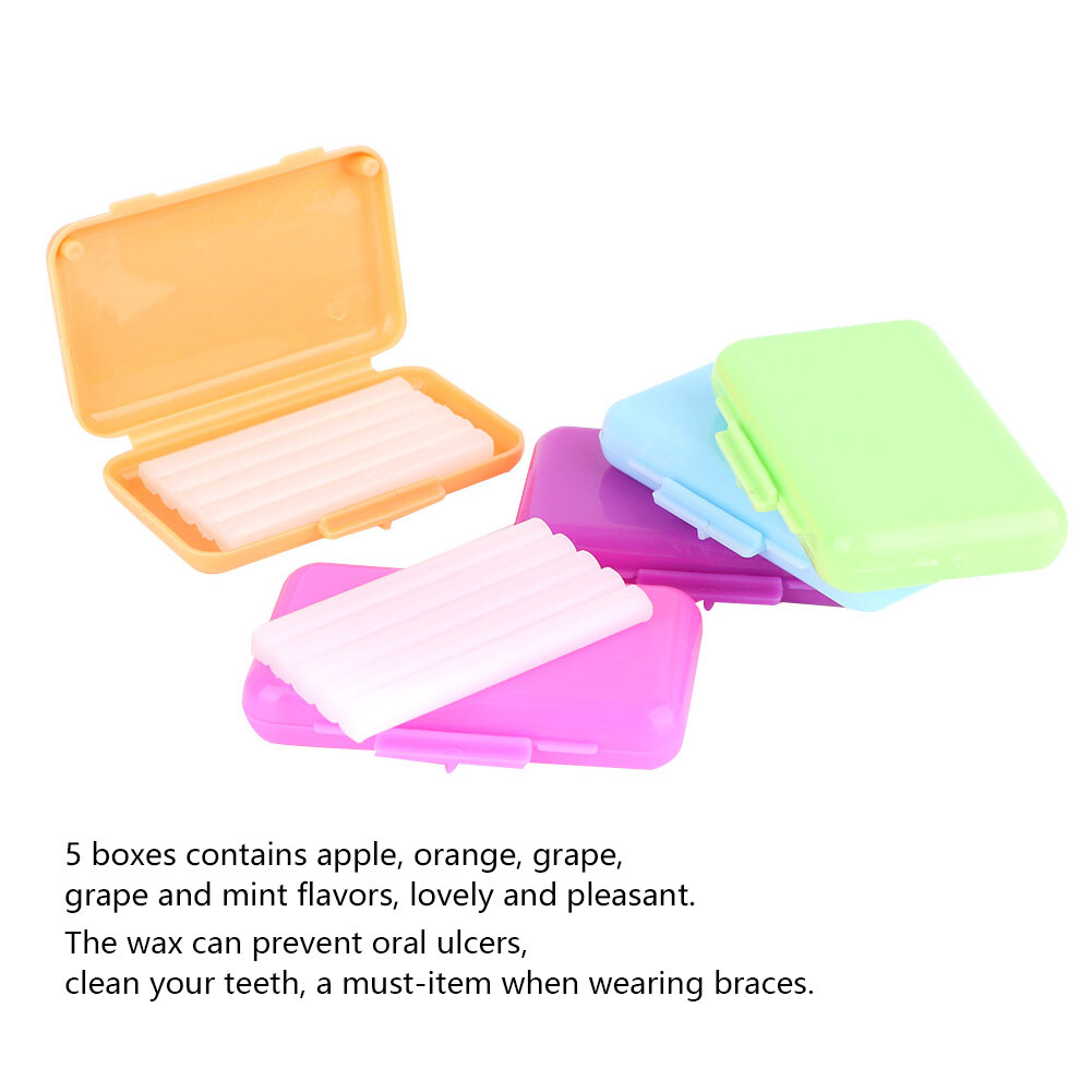 5 Box/pack Brace Wearer Protector Relief Wax For Dental Orthodontics ...