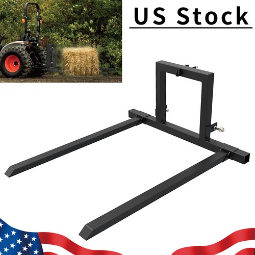 3 Point Hitch Pallet Fork Attachments for Category 1 Tractor Skid Steer ...