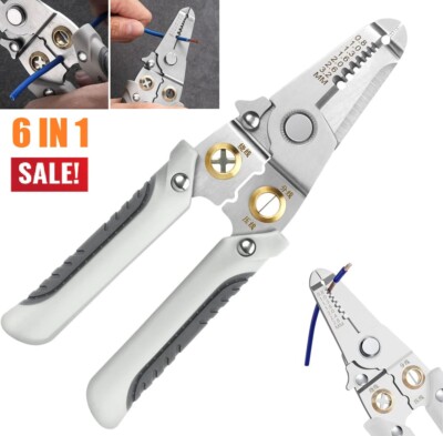 6 in 1 Multifunction Wire Stripper Electric Cable Stripping Cutter ...