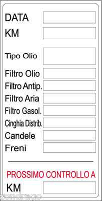 150 adesivi tagliando auto generici neutri | eBay