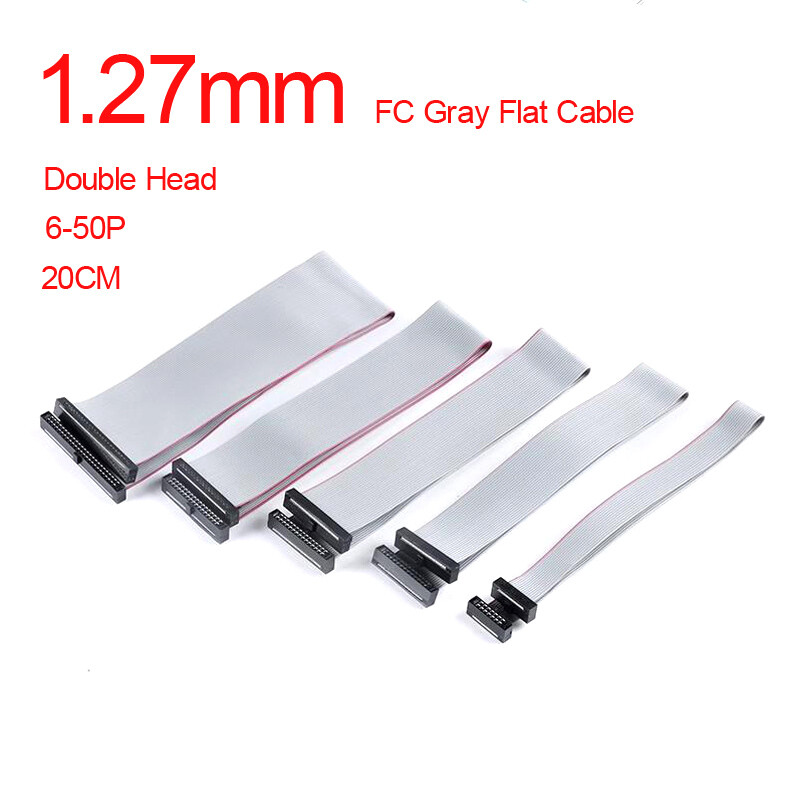 FC Gray Flat Cable FC-6/8/10/12/14-50P 1.27mm Spacing Double Head ...