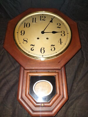 Colonial Mfg Jauch Regulator School Wall Clock Jauch Movement Made in ...