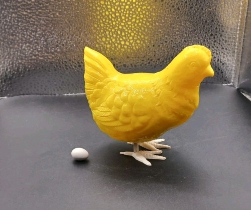 Vintage Yellow Hard Plastic Bouncing Hopping Chicken With 4 Eggs | eBay