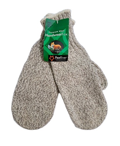 Fox River Ragg Mittens Wool Nylon Size Large USA Oatmeal Beige ...