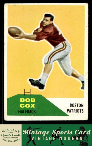 1960 Fleer - Bob Cox - #86 Boston Patriots | eBay