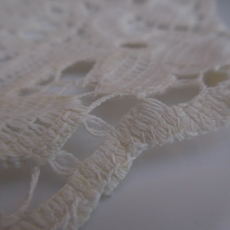 Handmade White Lace Embroidery Table Mat Art Nouveau Italy N5530 | eBay