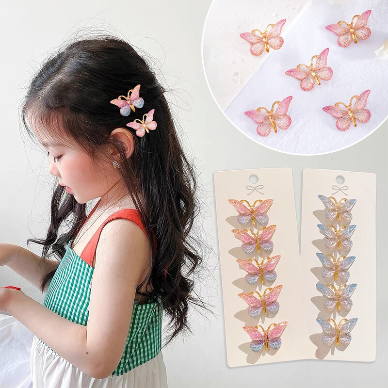 5Pcs/set Butterfly Clip Hair Baby Clip Hair Accessories Cute Clips For ...