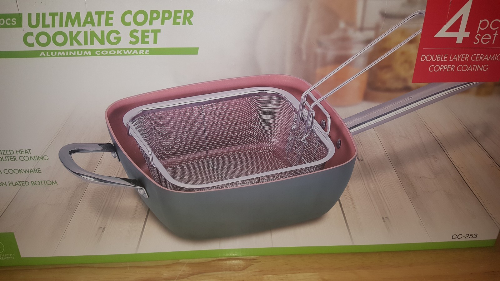 4 Pcs Ultimate Copper Cooking Set - Chef's Counter - Casserole Steamer ...