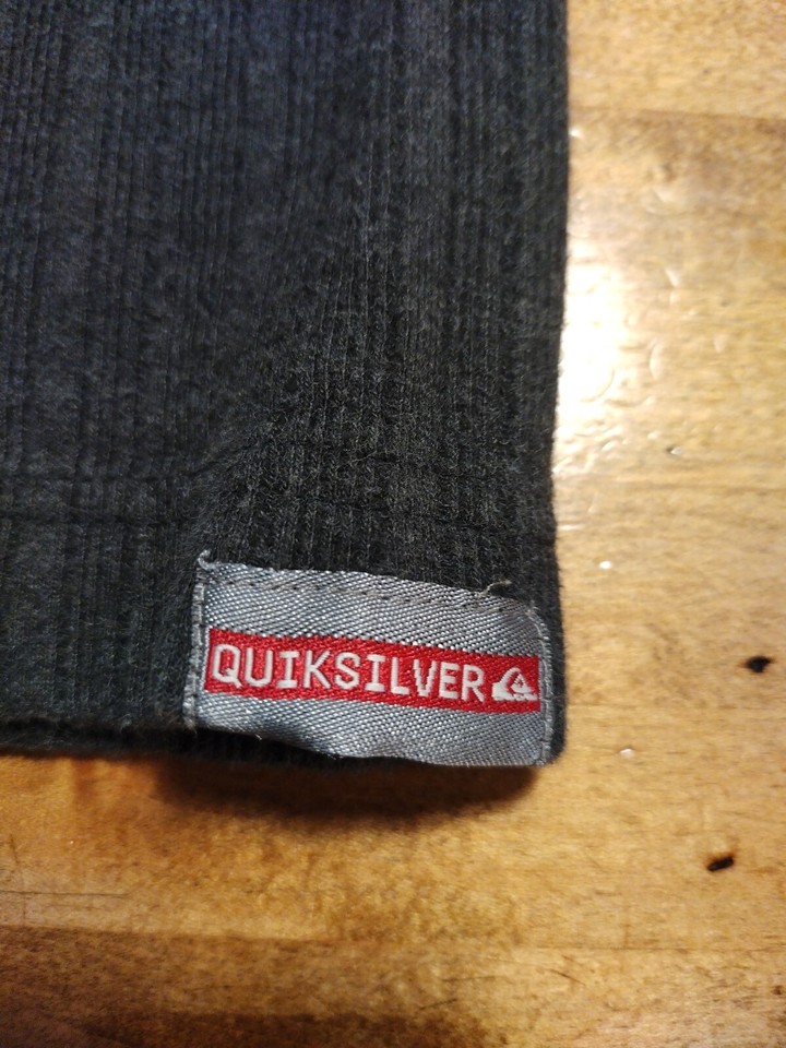 QUICKSILVER Men's Long Sleeve V Neck Pullover Casual Gray Stripe ...