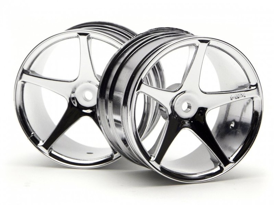HPI 1/10 SUPER STAR 2.2 Wheels 57x35mm CHROME 3mm OFFSET (2pcs) #3032 ...