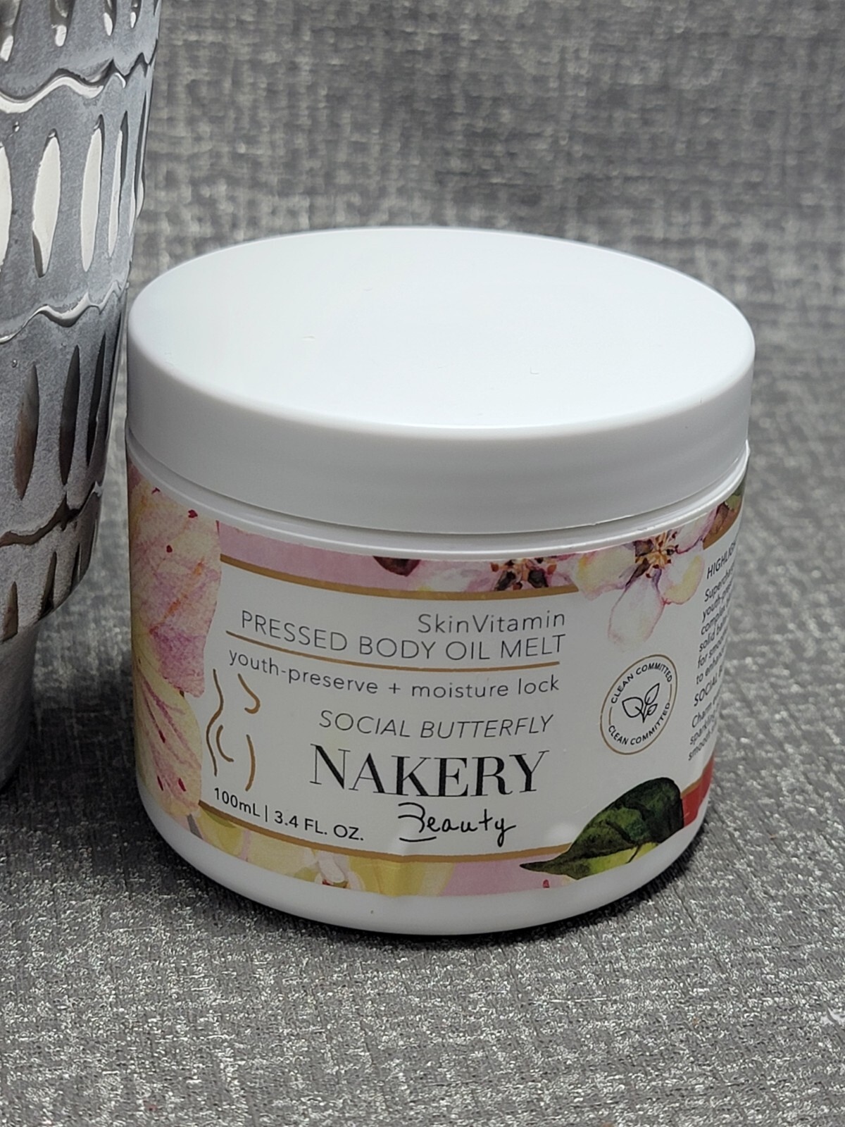 Nakery Beauty 6 Vitamins Pressed, Skin Body Oil, Social Butterfly 3.4 ...