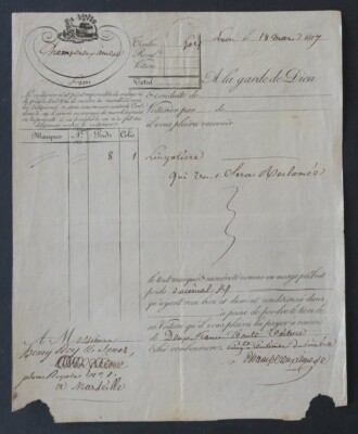 Invoice letter 1817 MARSEILLE LYON Lingotière 2 | eBay