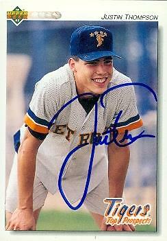 Justin Thompson autographed Baseball Card (Detroit Tigers) 1992 Upper ...