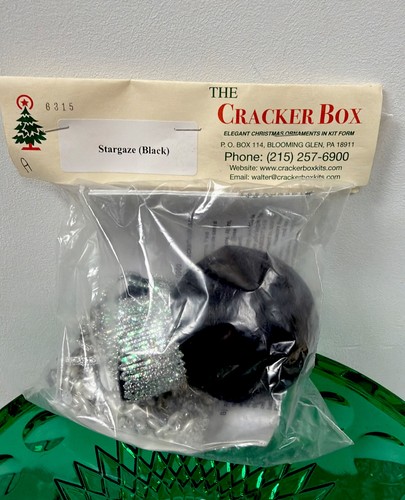 The Cracker Box Christmas Ornament Kit - Stargaze Black Iridescent ...