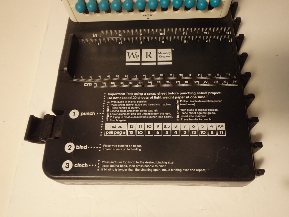 The Cinch Book Binding Hole Punch Machine We-r-Memory Keepers | eBay