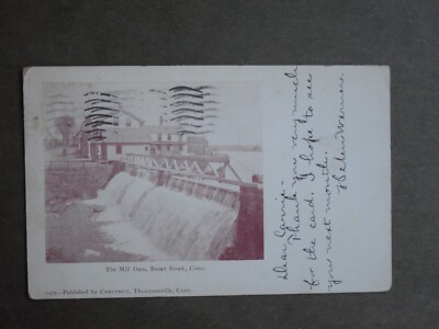 Postcard A49424 Broad Brook, East Windsor, CT The Mill Dam c-1901-1907 ...