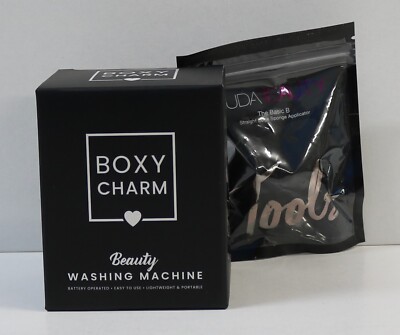 NIB BOXY CHARM Beauty Washing Machine PLUS Huda Beauty Makeup Sponge | eBay